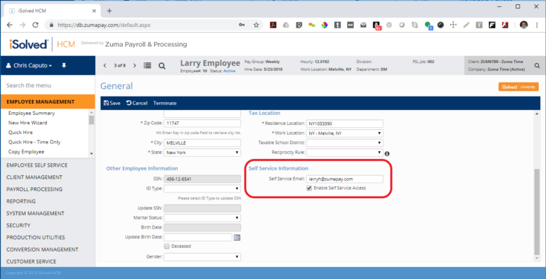 iSolved Employer - Employee Self Service Account Activation - Zuma ...